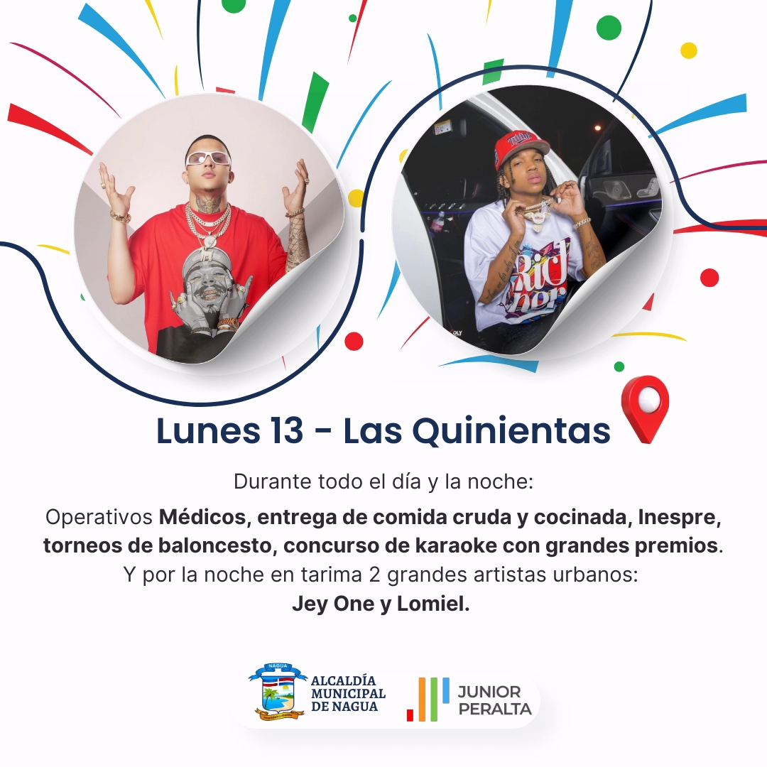 Así serán Las patronales de Nagua : Ayuntamiento Municipal de Nagua